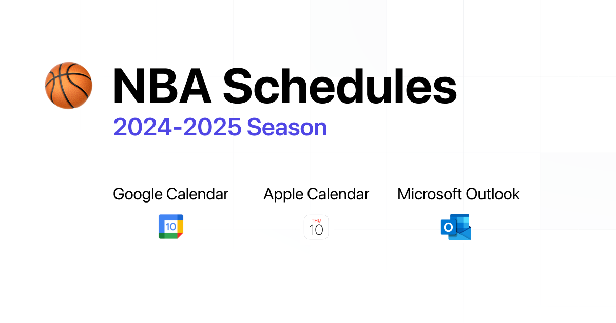 NBA Schedules - 100% Free, No Account Required